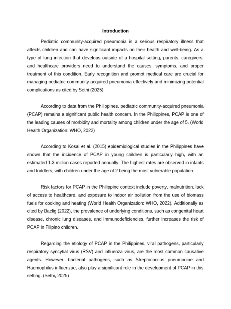 Introduction-pcap | PDF | Pneumonia | Respiratory Diseases