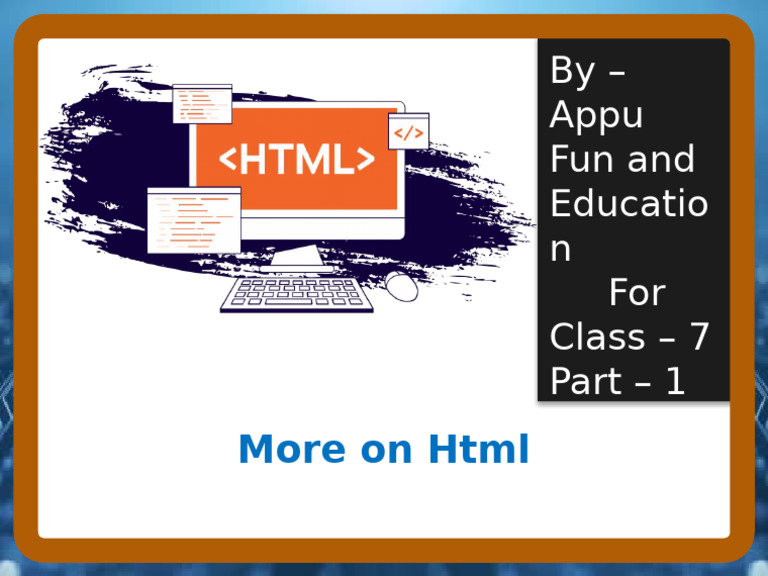 More on Html | PDF