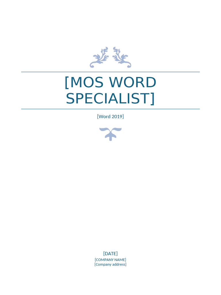 Mos 2019 | PDF | Microsoft Word