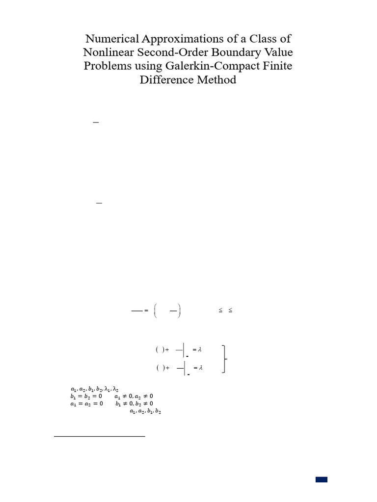 Numerical Approximations of A Class of Nonlinear S | PDF | Numerical Analysis | Finite Difference