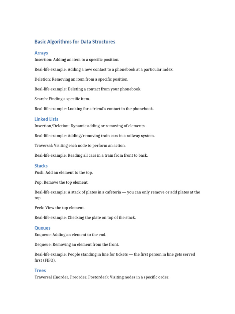 Data Structures Algorithms Basics | PDF Data Structures Algorithms Basics | PDF