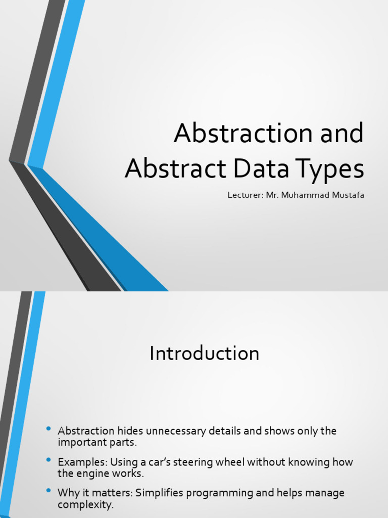 Abstraction ADTs Lecture | PDF