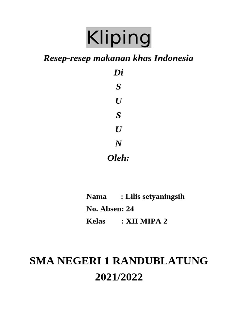 Cara Membuat Getuk Lindri Gilingan | PDF