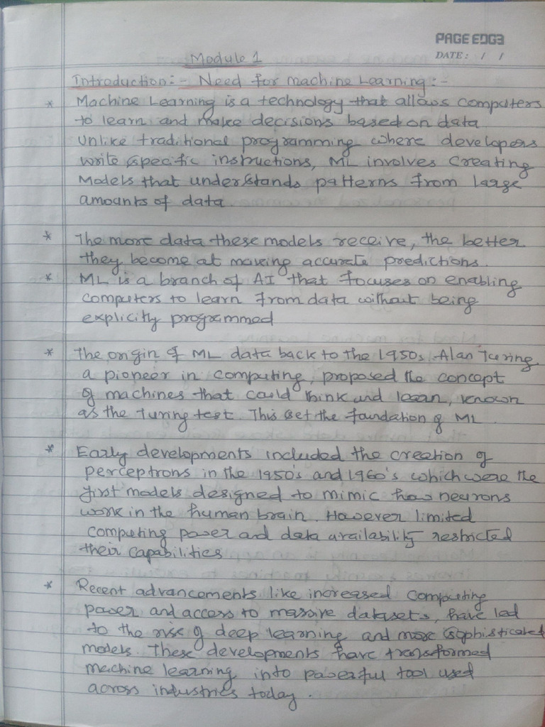 ML (Module 01, CH 01) | PDF