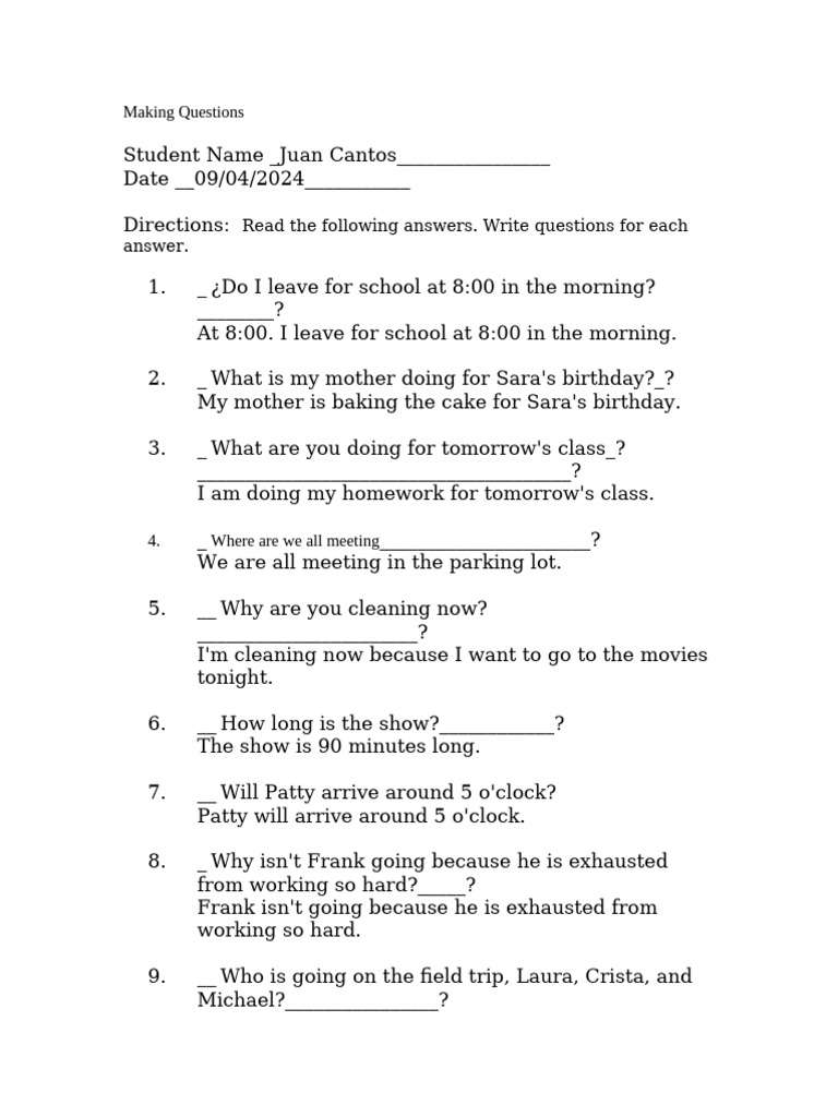 2 Making Questions | PDF