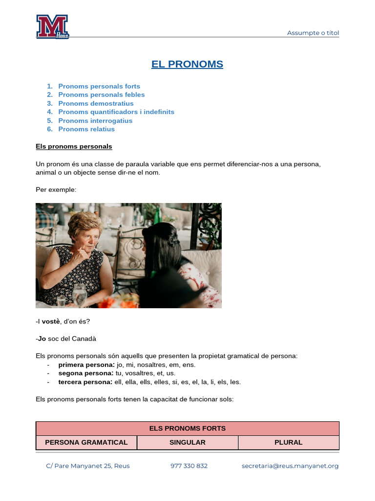 Pronoms | PDF