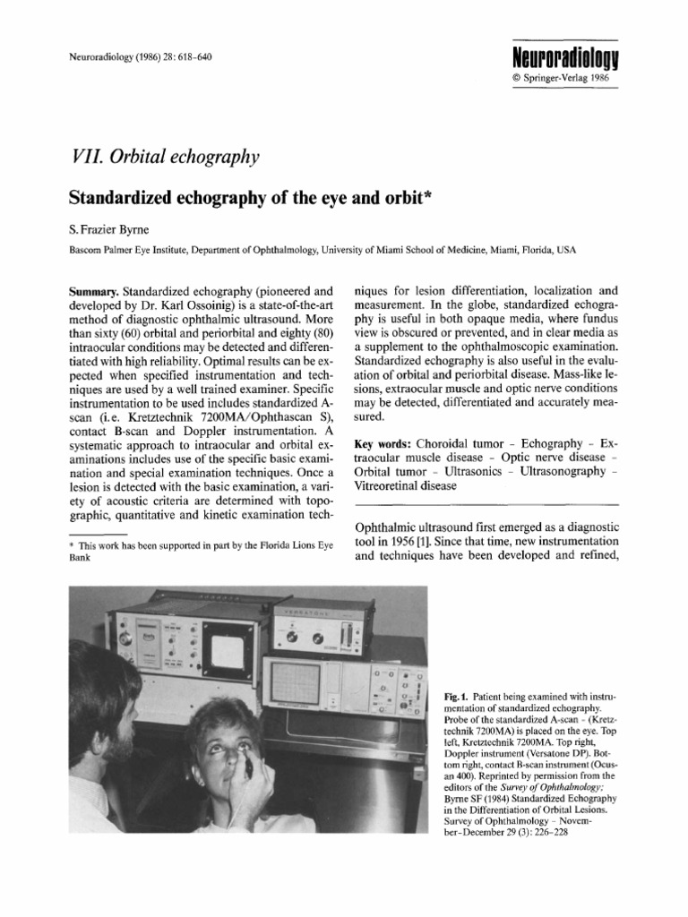 Ecografía Estandarizada - 1985 - Standardized Echography of The Eye and ...