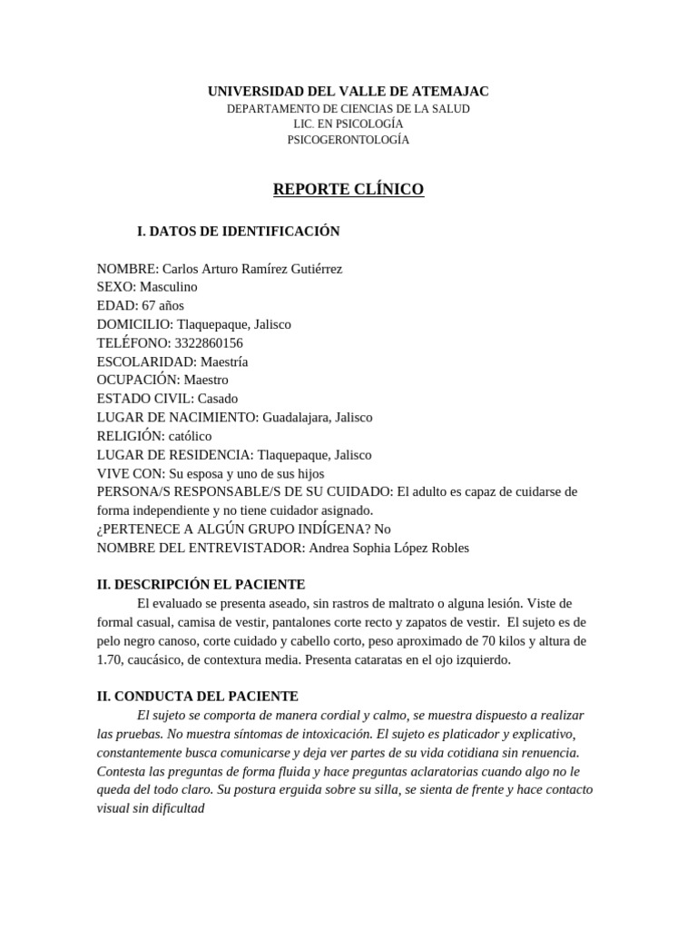 Formato Reporte Final Terminado | PDF | Depresión (estado de ánimo) | Ansiedad