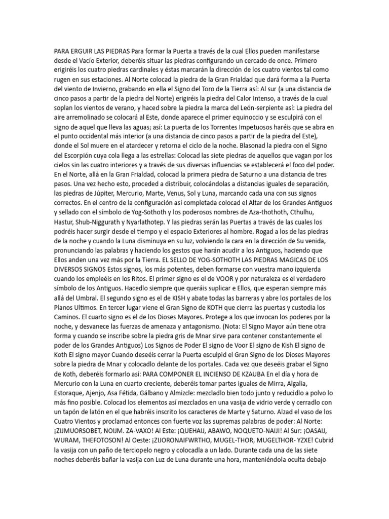 PARA ERGUIR LAS PIEDRAS para Formar La Puerta A Través de La Cual Ellos ...