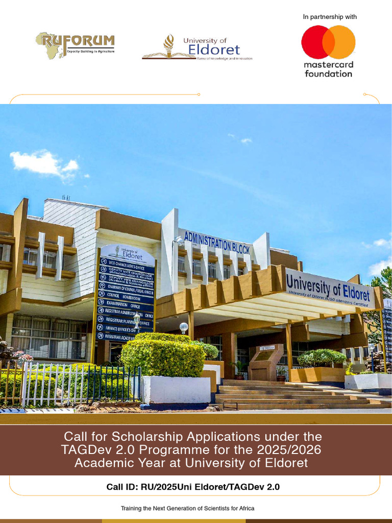 Call For Scholarships University of Eldoret - February 2025 - Compressed | PDF | Bachelor's ...