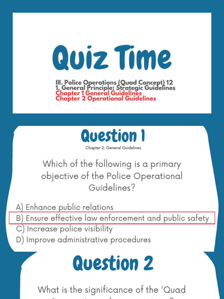 Quad Concept in Police Operations | PDF | Police | Community Policing