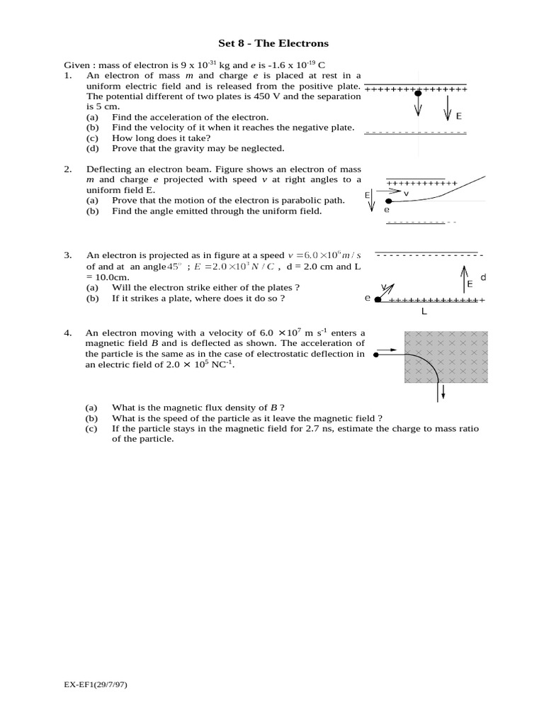 hw wave em | PDF | Electron | Magnetic Field