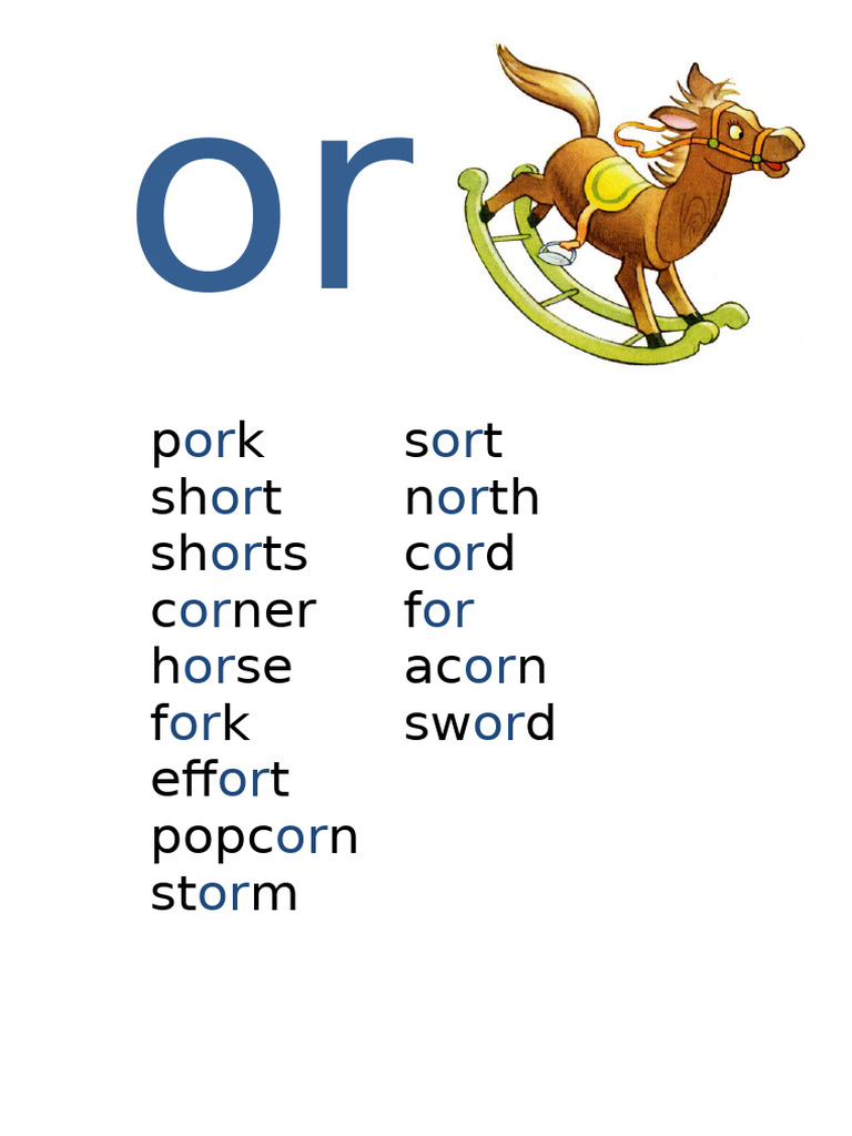 Or Ar All Oo Ow | PDF