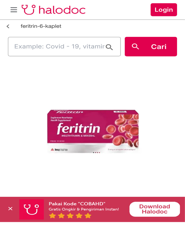 Feritrin 6 Kaplet - Kegunaan, Efek Samping, Dosis Dan Aturan Pakai ...