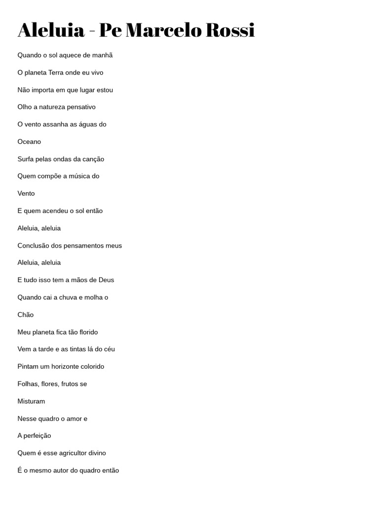 Aleluia - Pe Marcelo Rossi PDF | PDF