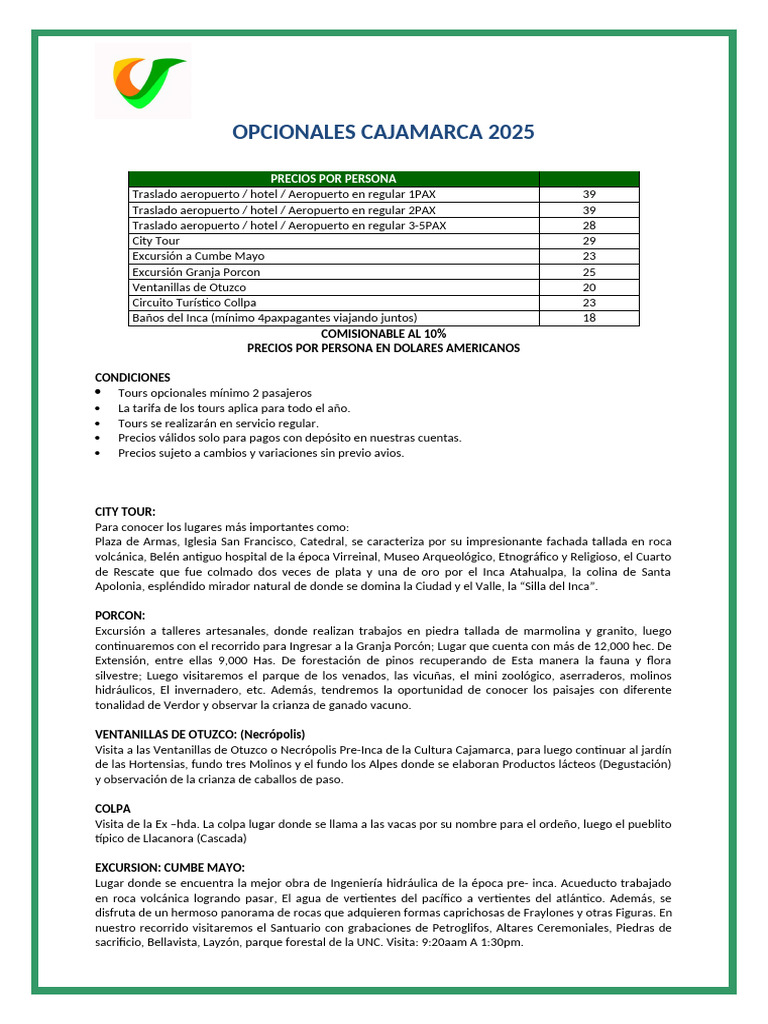 OPCIONALES CAJAMARCA 2025 | PDF