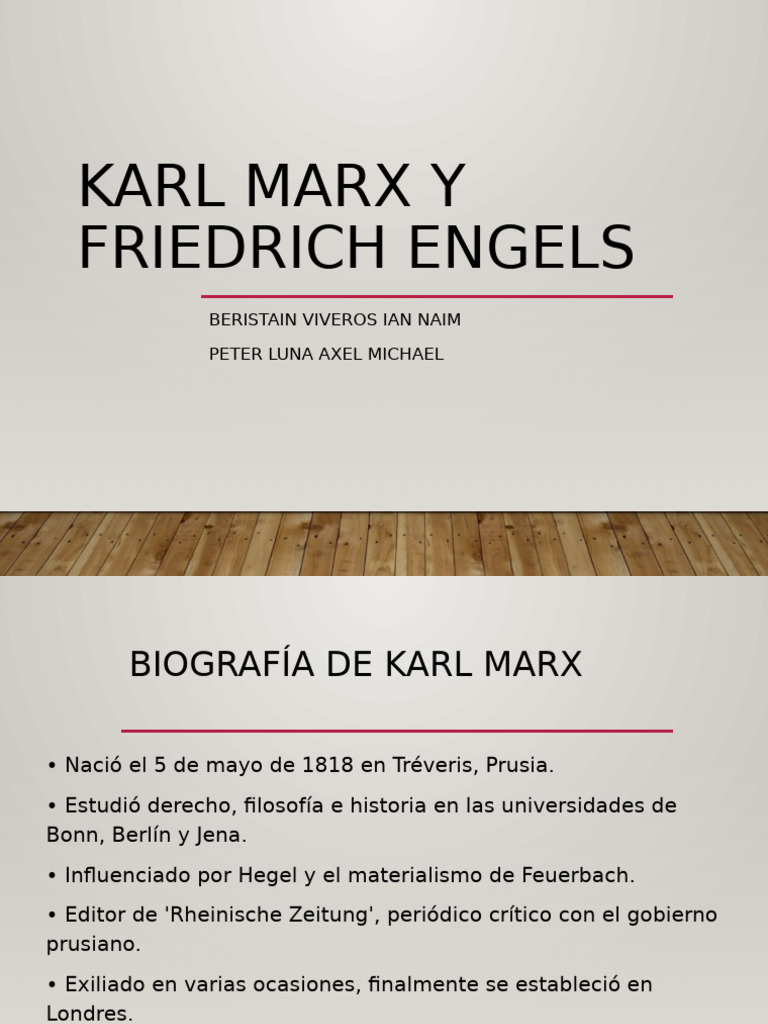 Biografías de Marx y Engels: Impacto Histórico | PDF | Friedrich Engels ...