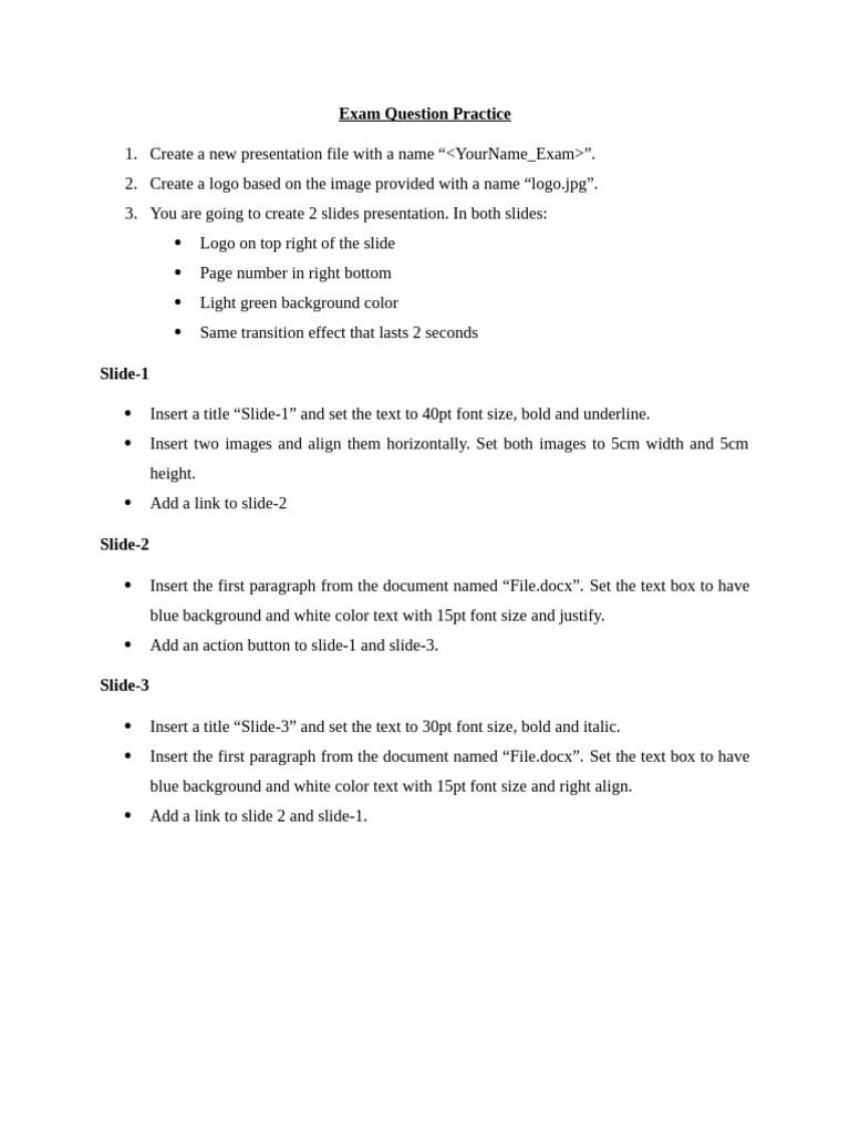 December Exam Question Practice | PDF