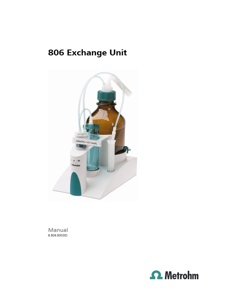 Metrohm 806 | PDF | Botella