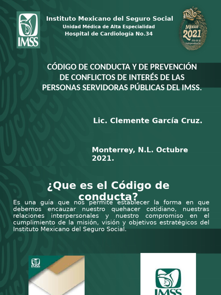Código de Conducta y de Prevención IMSS | PDF | Derechos humanos ...