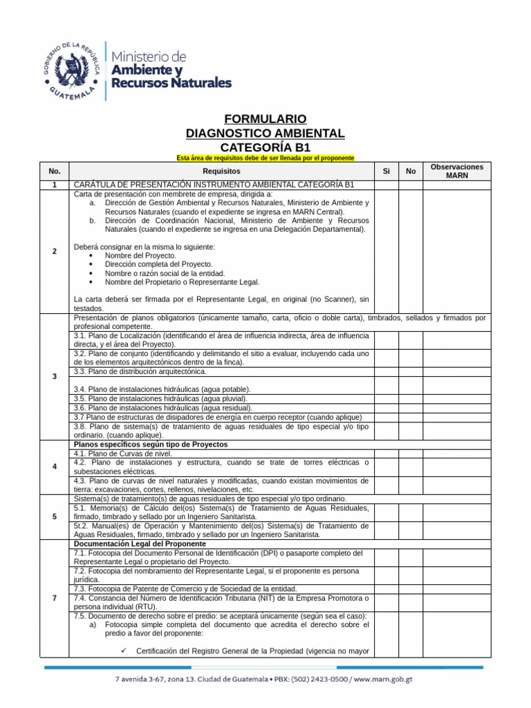 FORMULARIO-DIAGNOSTICO-AMBIENTAL-PARA-PROYECTOS-OBRAS-INDUSTRIAS-O-ACTIVIDADES-CATEGORIA-B1 ...