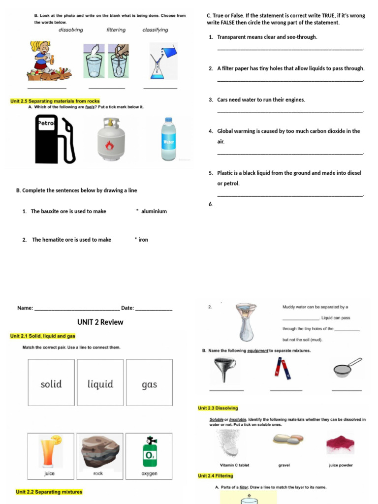 G3 Unit 2 Review | PDF