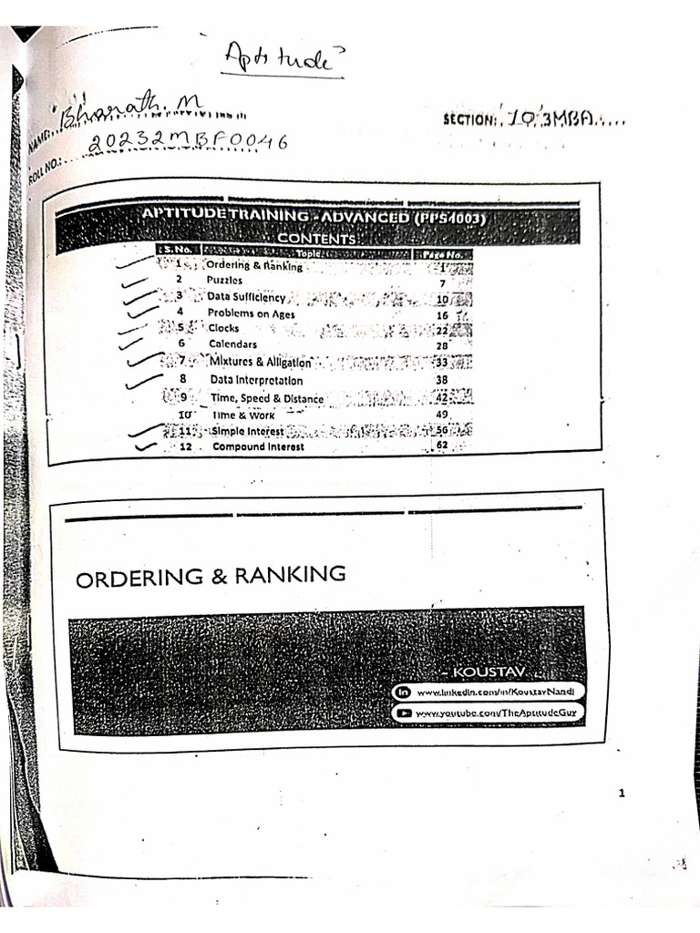 Aptitude Notes | PDF