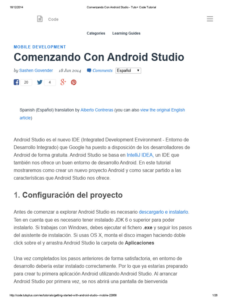 Comenzando Con Android Studio - Tuts+ Code Tutorial | PDF | Android ...