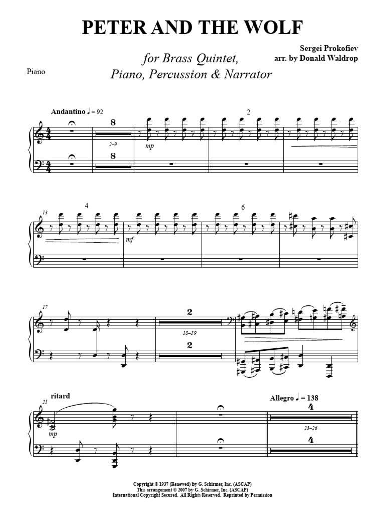 08prokofiev Peter-Piano | PDF | Formas musicales | Elementos de la música