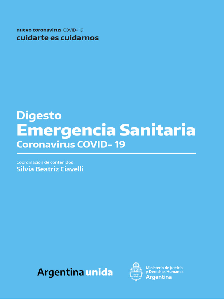 digesto_emergencia_sanitaria_coronavirus | PDF | Gobierno | Argentina