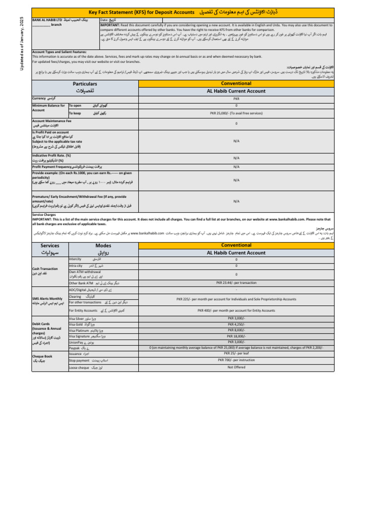 Current-Account-KFS | PDF