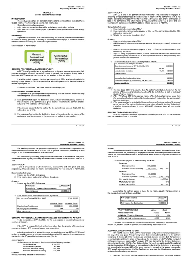 Tax 7 | PDF