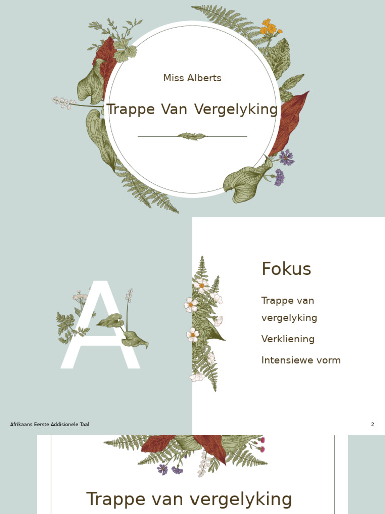 Trappe Van Vergelyking | PDF