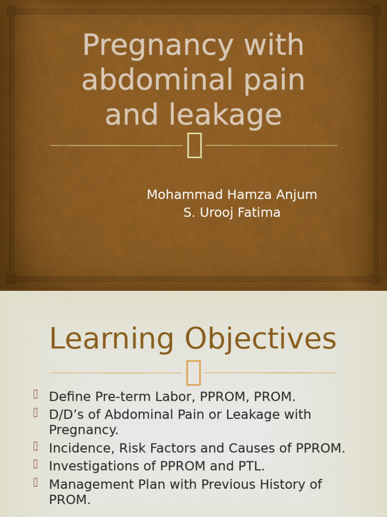 9.pregnancy With Abdominal Pain and Leakage | PDF | Childbirth ...