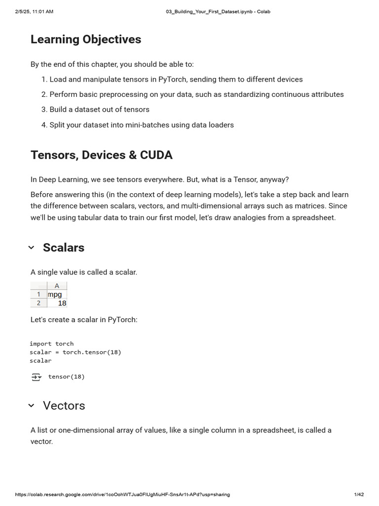 03_Building_Your_First_Dataset.ipynb - Colab | PDF | Graphics Processing Unit | Computing