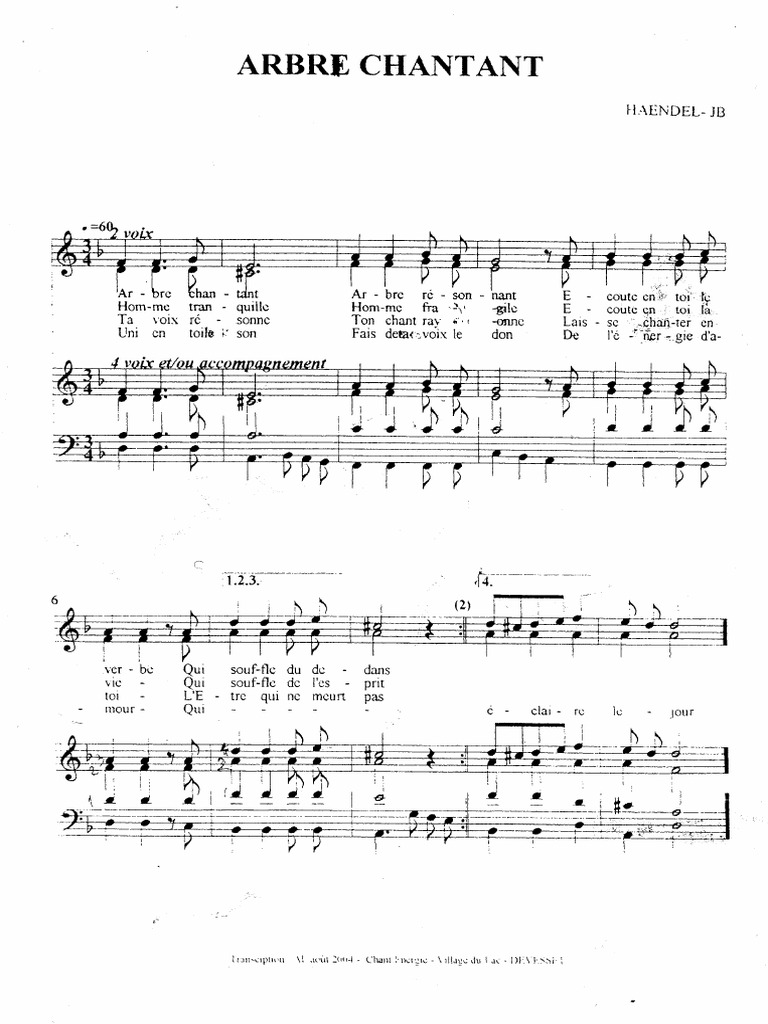 Arbre Chantant - Haendel | PDF
