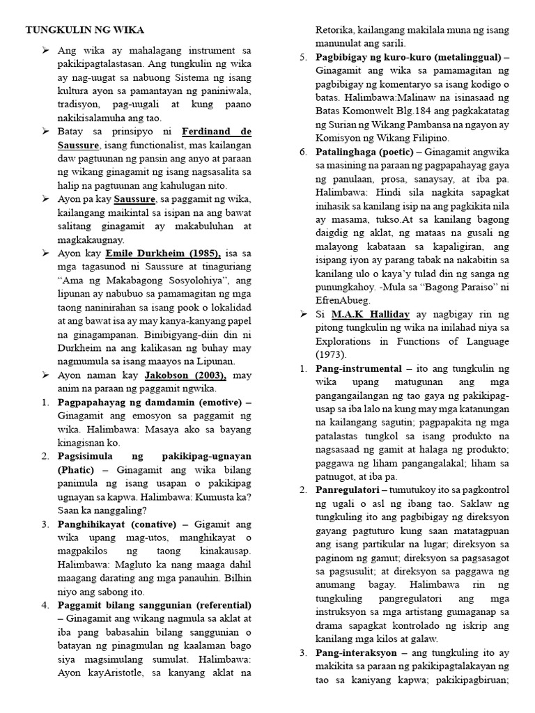 Tungkulin NG Wika | PDF
