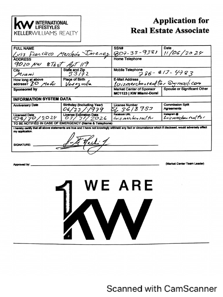 Luis Merchan KE Contract | PDF