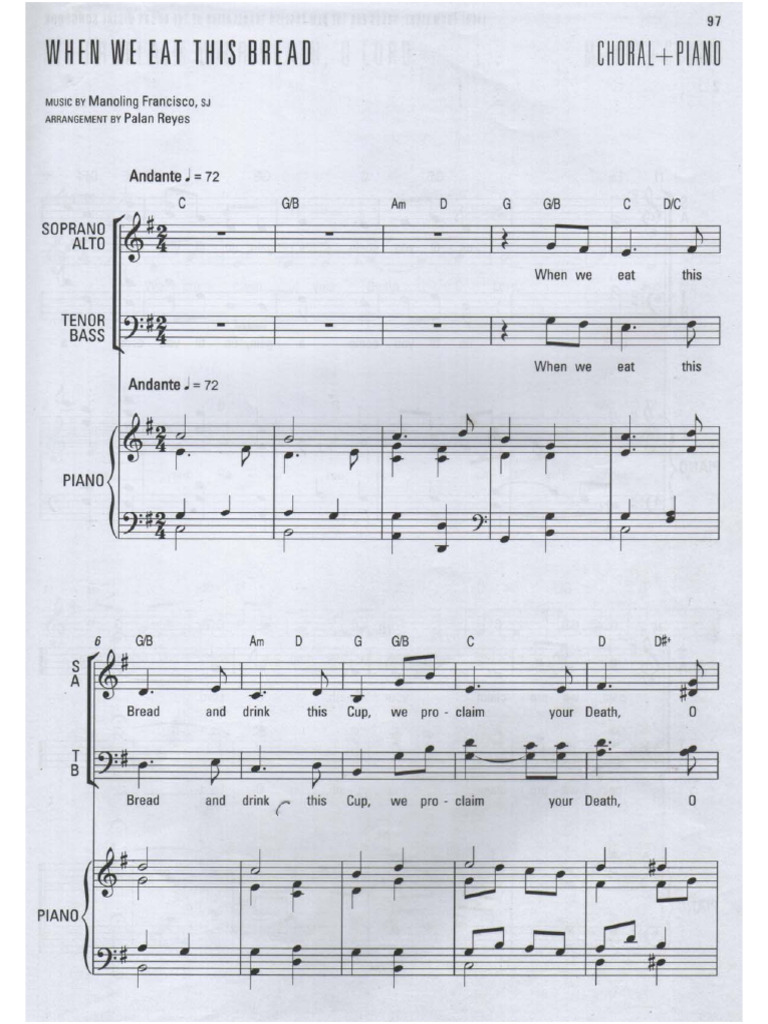 When We Eat This Bread _ Music Sheet _ SATB | PDF