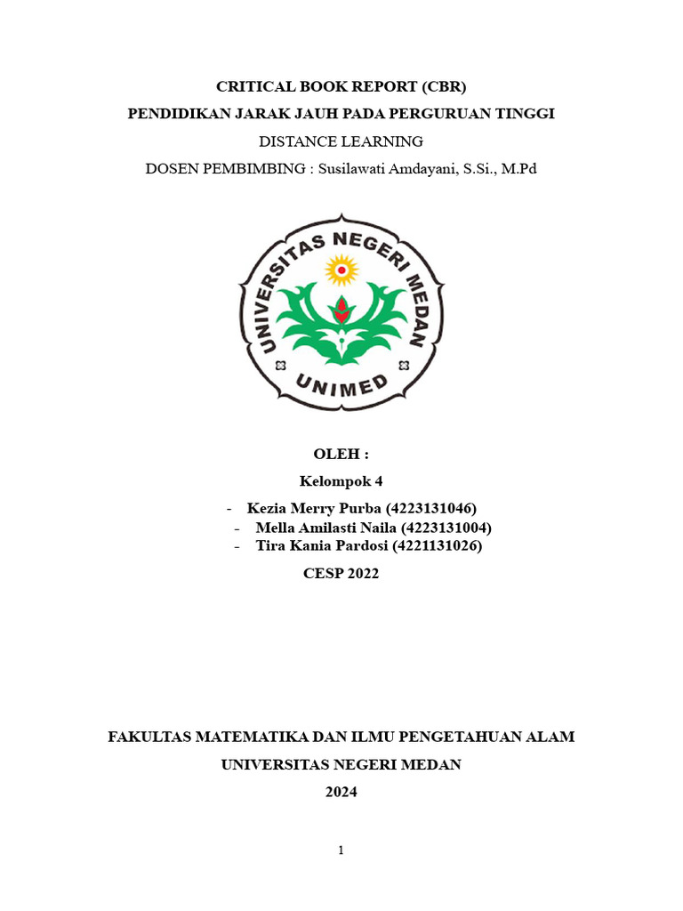 CBR Kelompok 4 Distance Learning | PDF