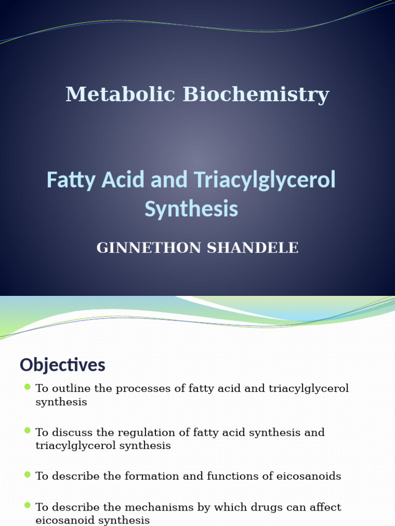 Fatty Acid Synthesis (2) - 1 | PDF | Biosynthesis | Diet & Nutrition