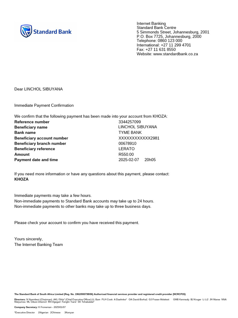 Proof of Payment 001 | PDF | Financial Services | Banking
