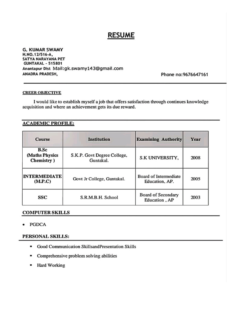 New Resume Kumar 2025 | PDF