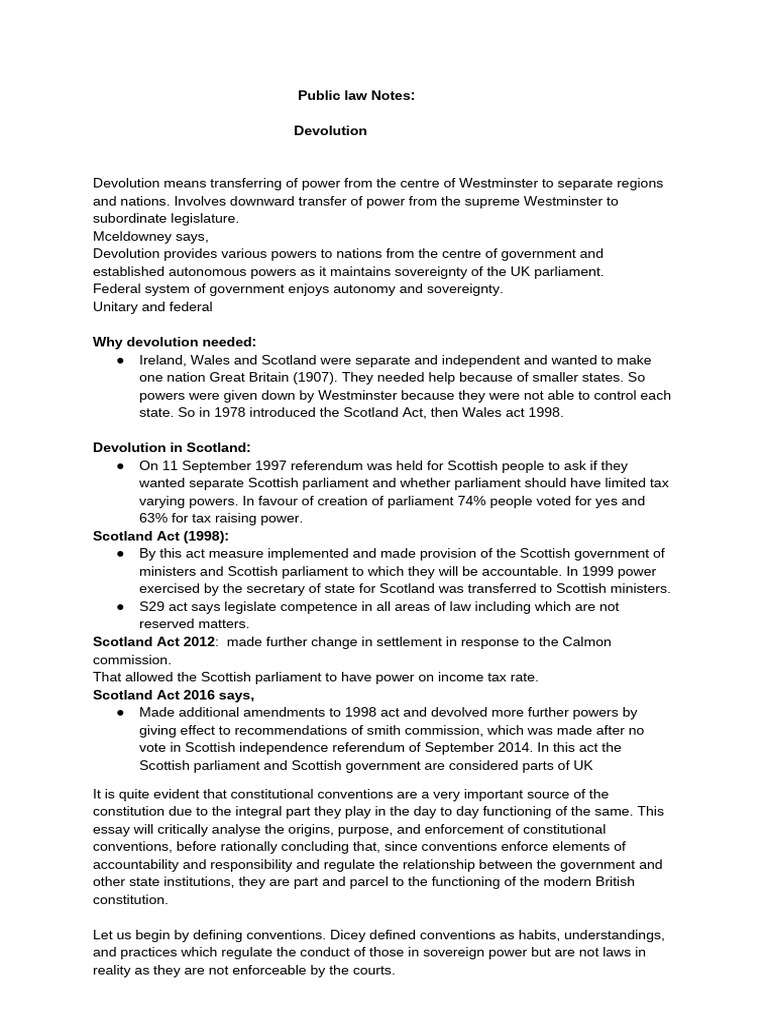 UK Devolution: Powers and Developments | PDF | Devolution | Scotland