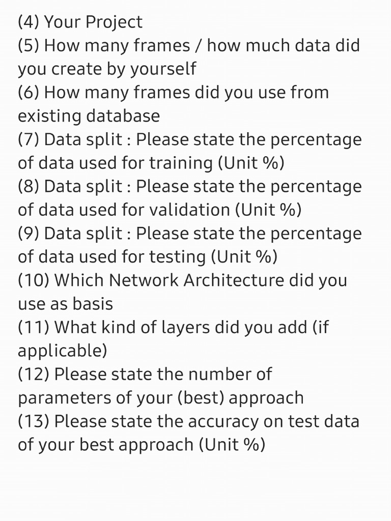 Deep Learning - Questionare | PDF