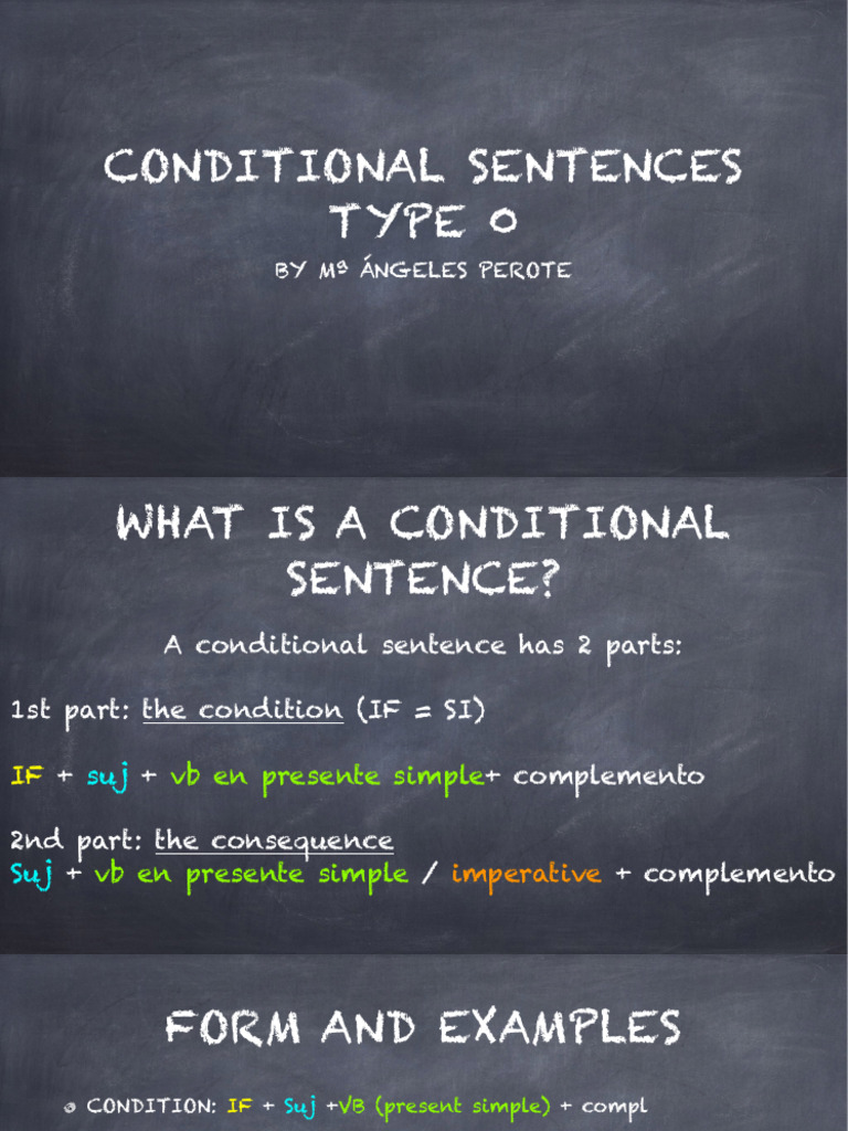 Conditional Sentences Type 0 | PDF