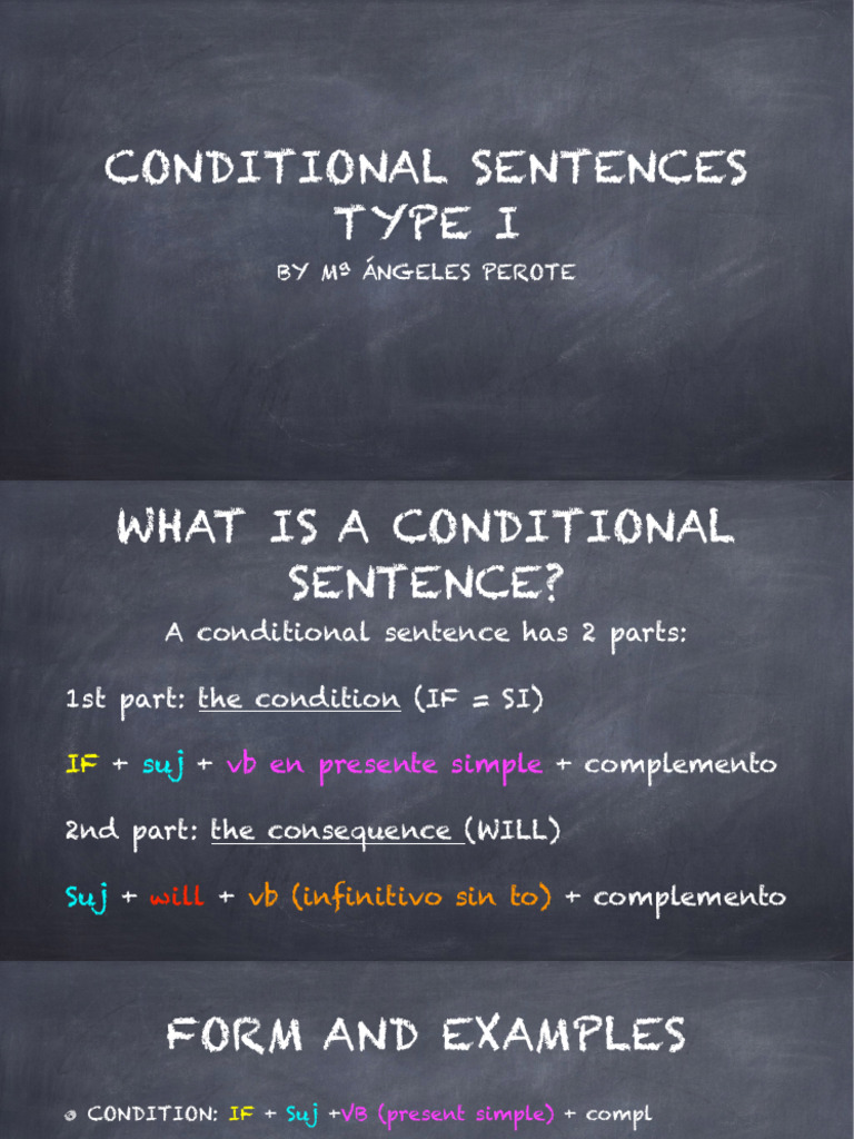 CONDITIONAL SENTENCES TYPE I | PDF
