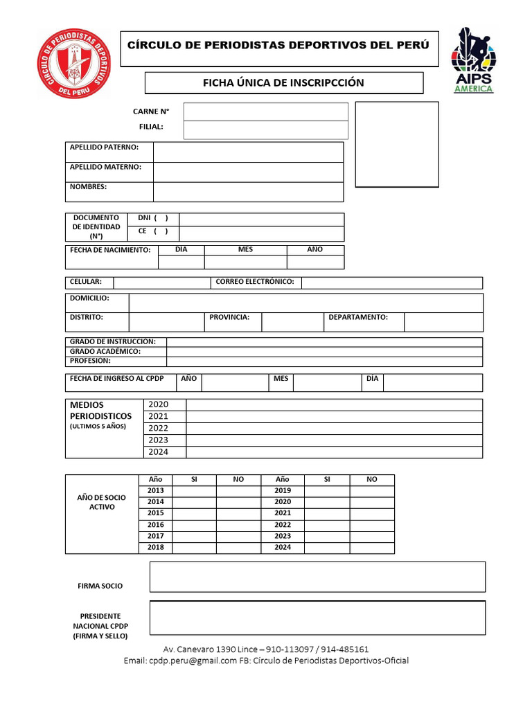 2025 FICHA ÚNICA FORMULARIO CARNE CPDP (1) | PDF