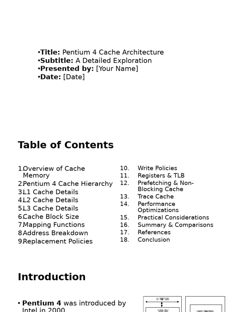Pentium 4 Cache Architecture Overview | PDF | Cpu Cache | Cache (Computing)