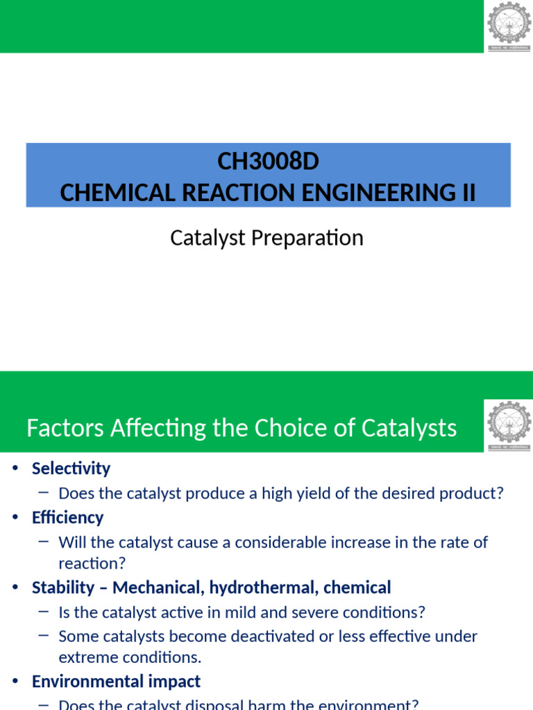 CRE II Catalyst Preparation | PDF | Catalysis | Gel